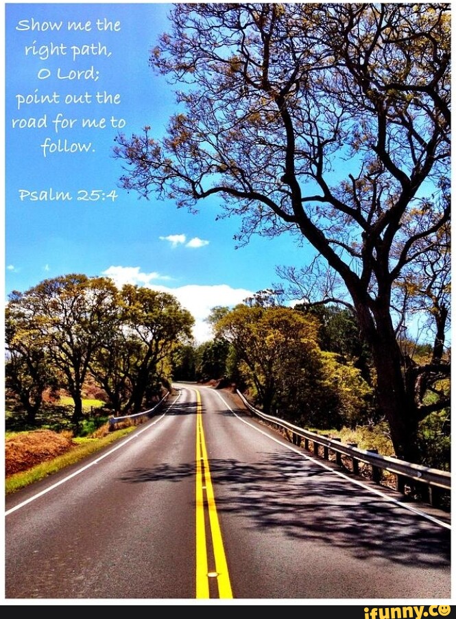 The Show me right path, Lord; ovt the road for me to follow Psalm - iFunny
