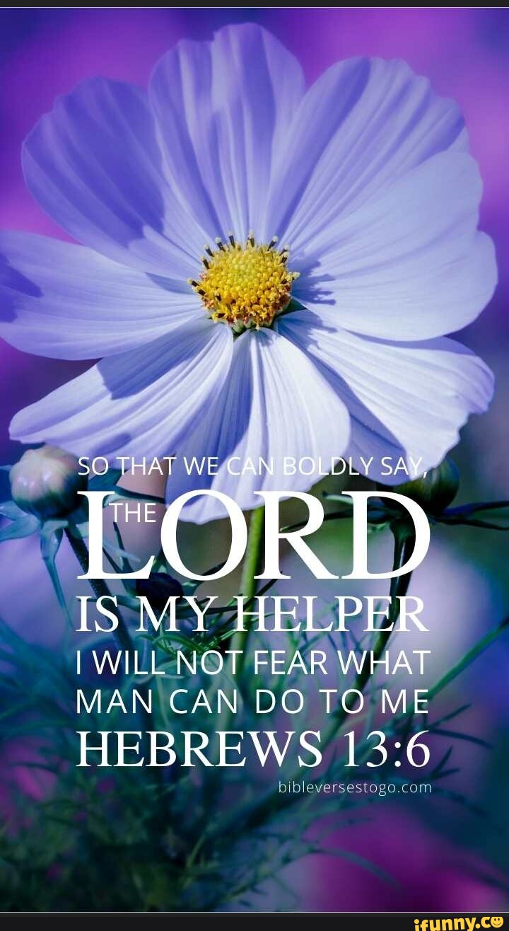 SOQ THAT WE CAN BOLDLY SAY, EORD IS MY HELPER I WILL NOT FEAR WHAT MAN ...