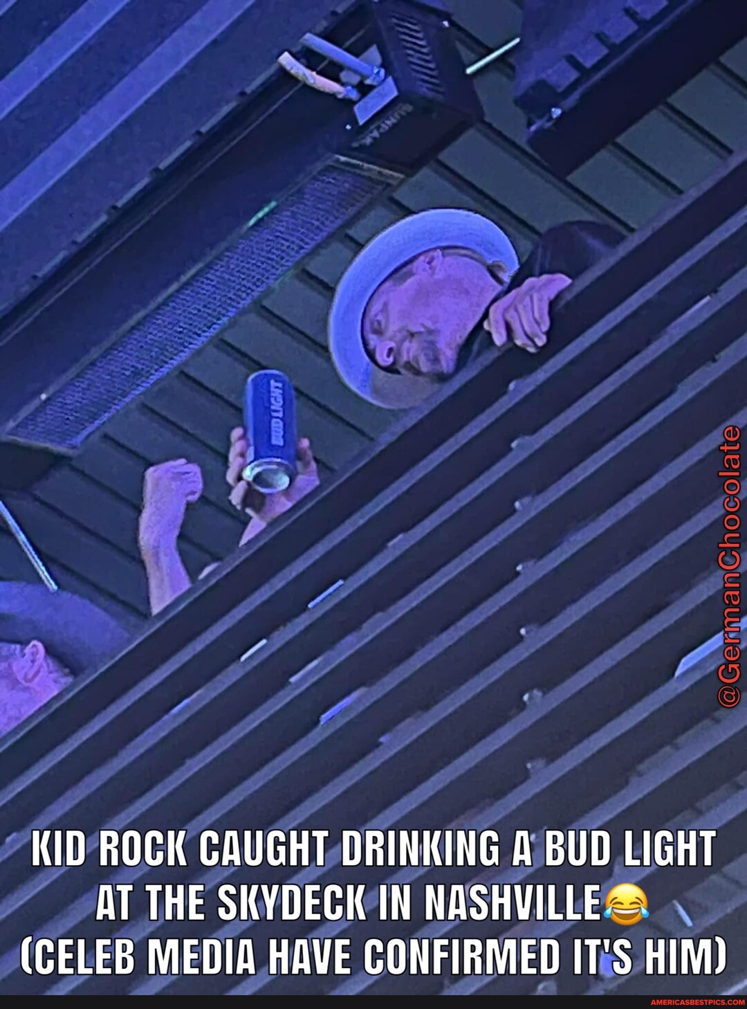 KID ROCK CAUGHT DRINKING A BUD LIGHT AT THE SKYDECK IN NASHVILLE (CELEB ...