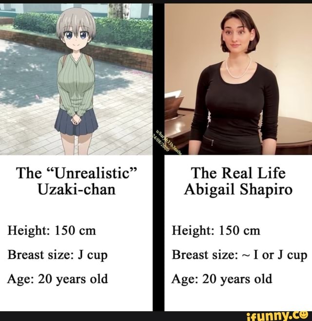 The "Unrealistic" The Real Life Uzaki-chan Abigail Shapiro Height: 150 ...