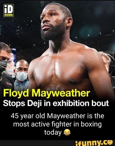 Floyd Mayweather Stops Deji in exhibition bout 45 year old Mayweather ...