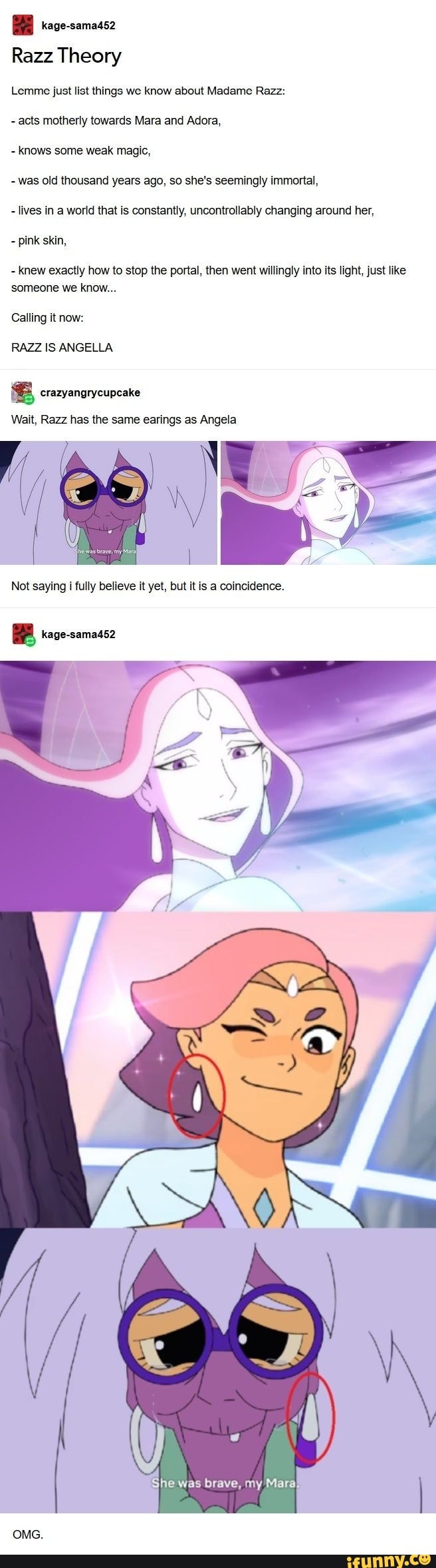 Razz Theory Lemme just list things we know about Madame Razz: acts ...