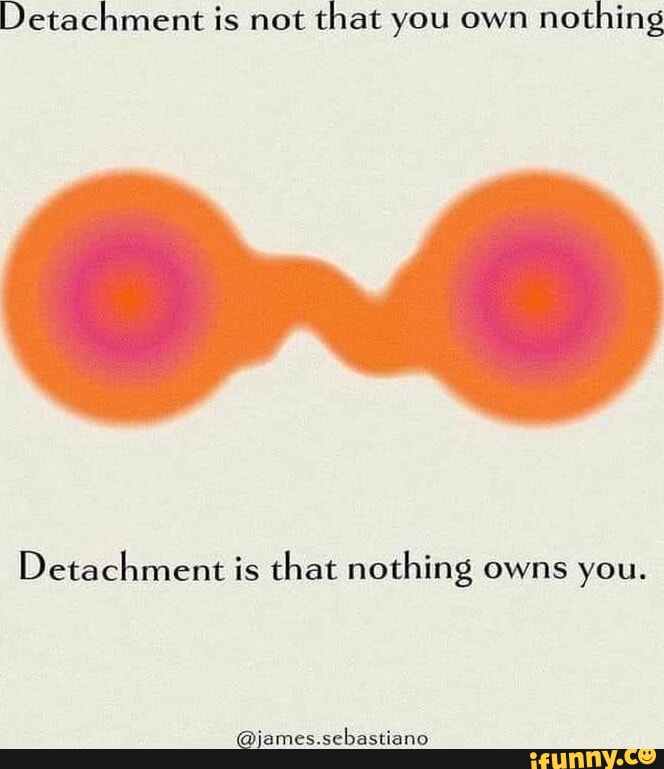 Detachment is not that you own nothing Detachment is that nothing owns ...