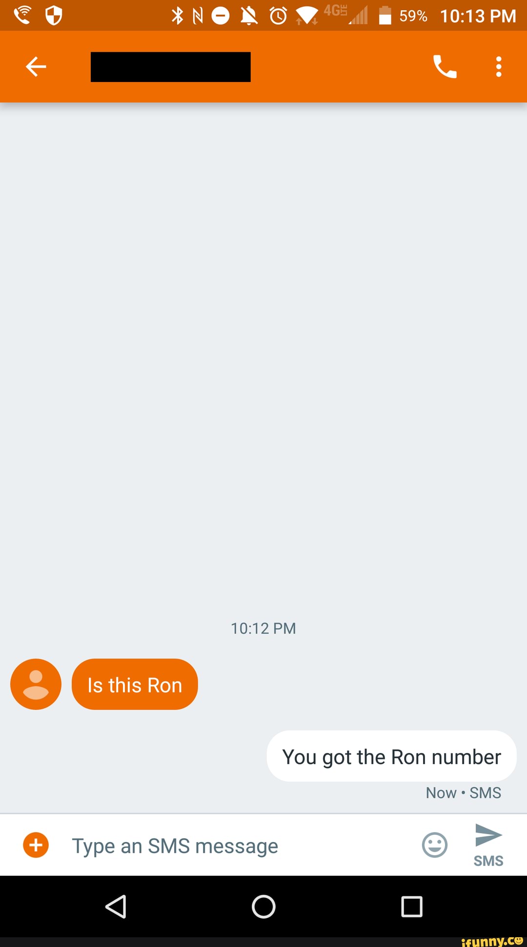 #dadjoke - 59% PM PM Is this Ron You got the Ron number Now SMS Type an ...