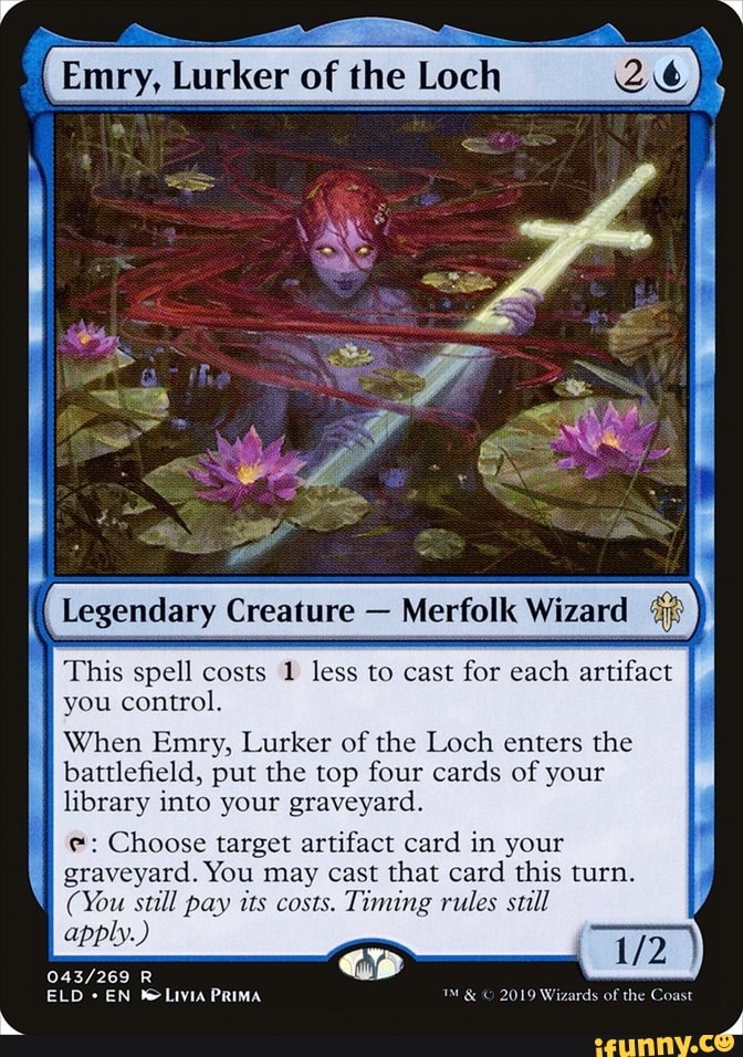 EN Emry, Lurker of the Loch (Legendary Wizard This spell costs 1 less ...