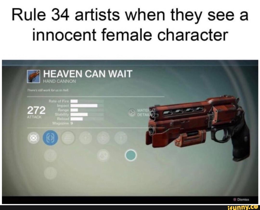 Rule 34 artists when they see a innocent female character E] HEAVEN CAN ...