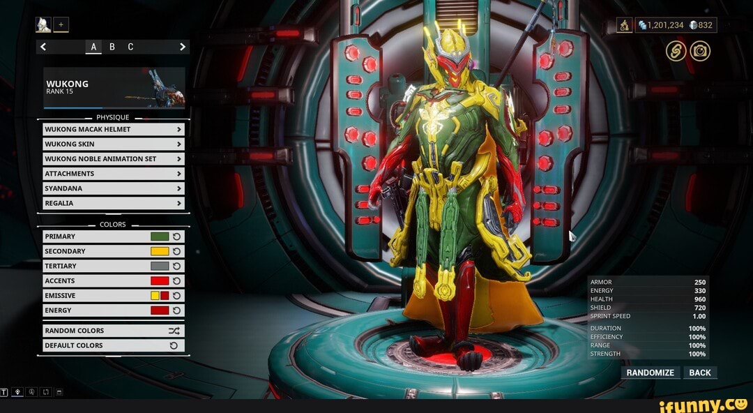 Warframe attempt at Vision - WUKONG RANK 15 PHYSIQUE WUKONG SKIN WUKONG NOBLE ANIMATION SET ...