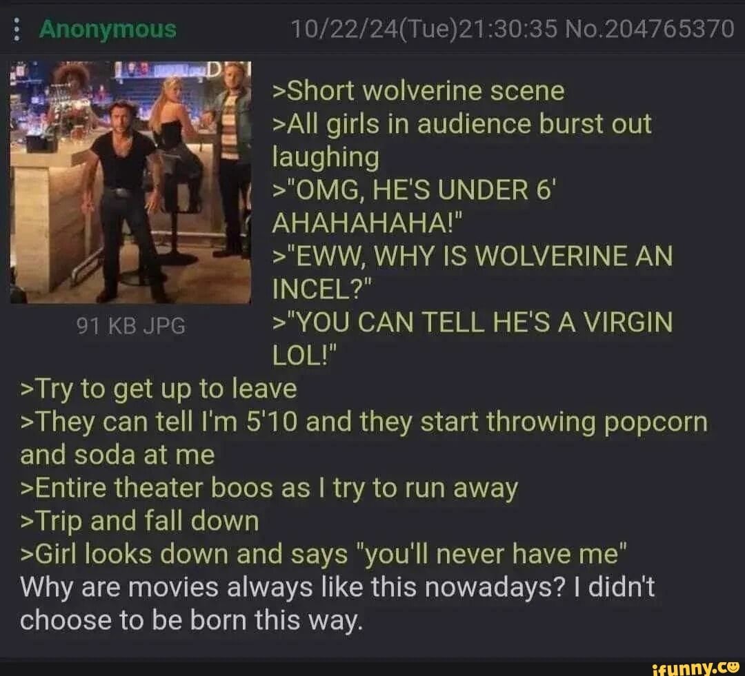 No.204765370 >Short wolverine scene >All girls in audience burst out ...