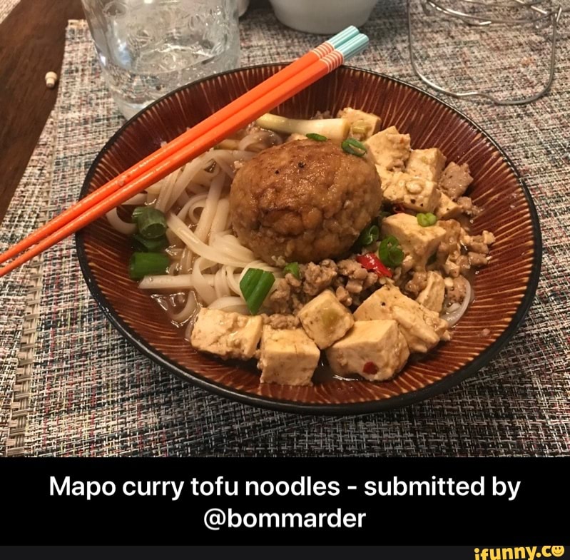 Mapo curry tofu noodles submitted by @bommarder - Mapo curry tofu ...