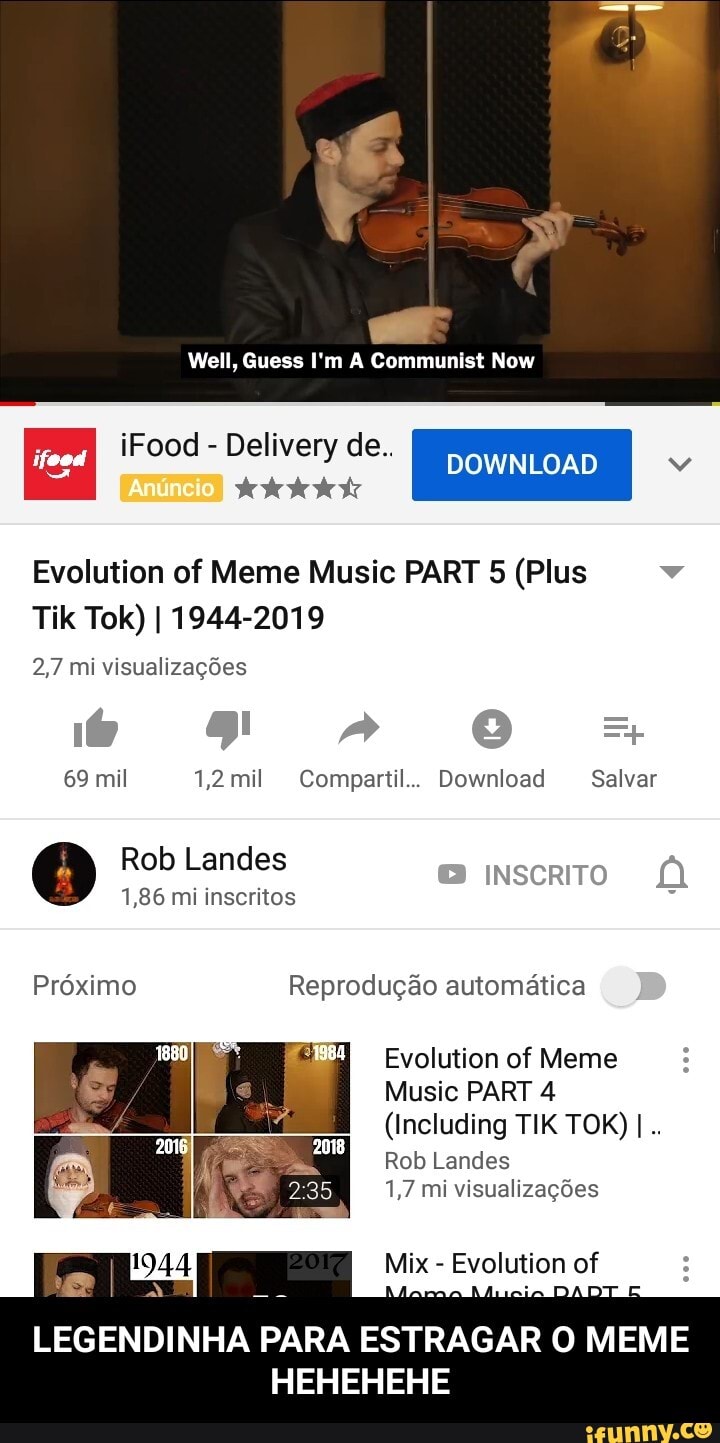 Evolution of Meme Music PART 5 (Plus v Tik Tok) I 1944-2019 Landes ...