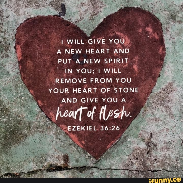 WILL GIVE YOU A NEW HEART AND PUT A NEW SPIRIT IN YOU; WoLL REMOVE FROM ...