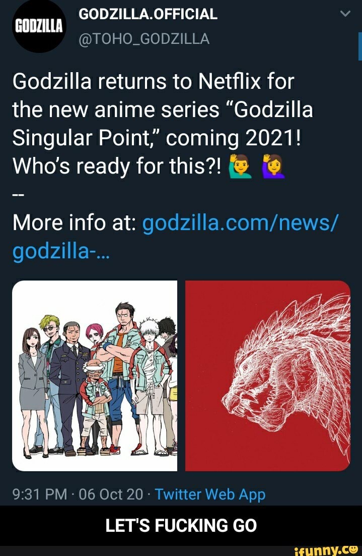 GODZILLA GODZILLA. OFFICIAL @TOHO_GODZILLA Godzilla returns to Netflix ...