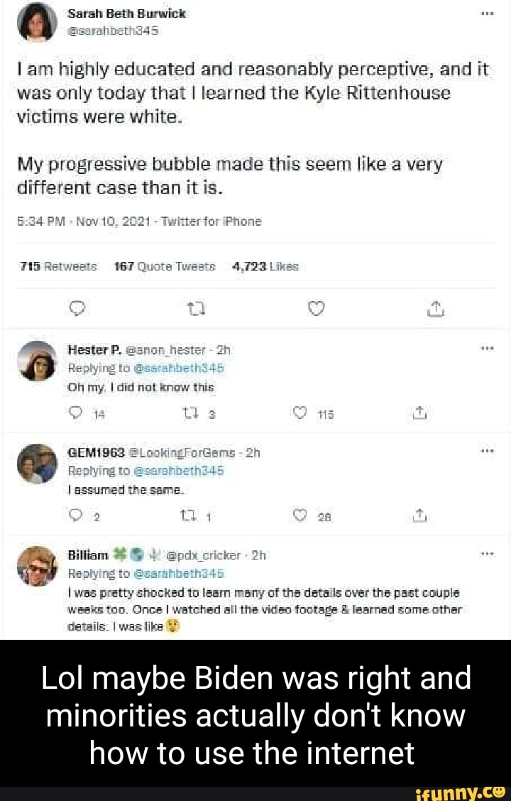 Sarah Beth Burwick lam highly educated and reasonably perceptive, and ...