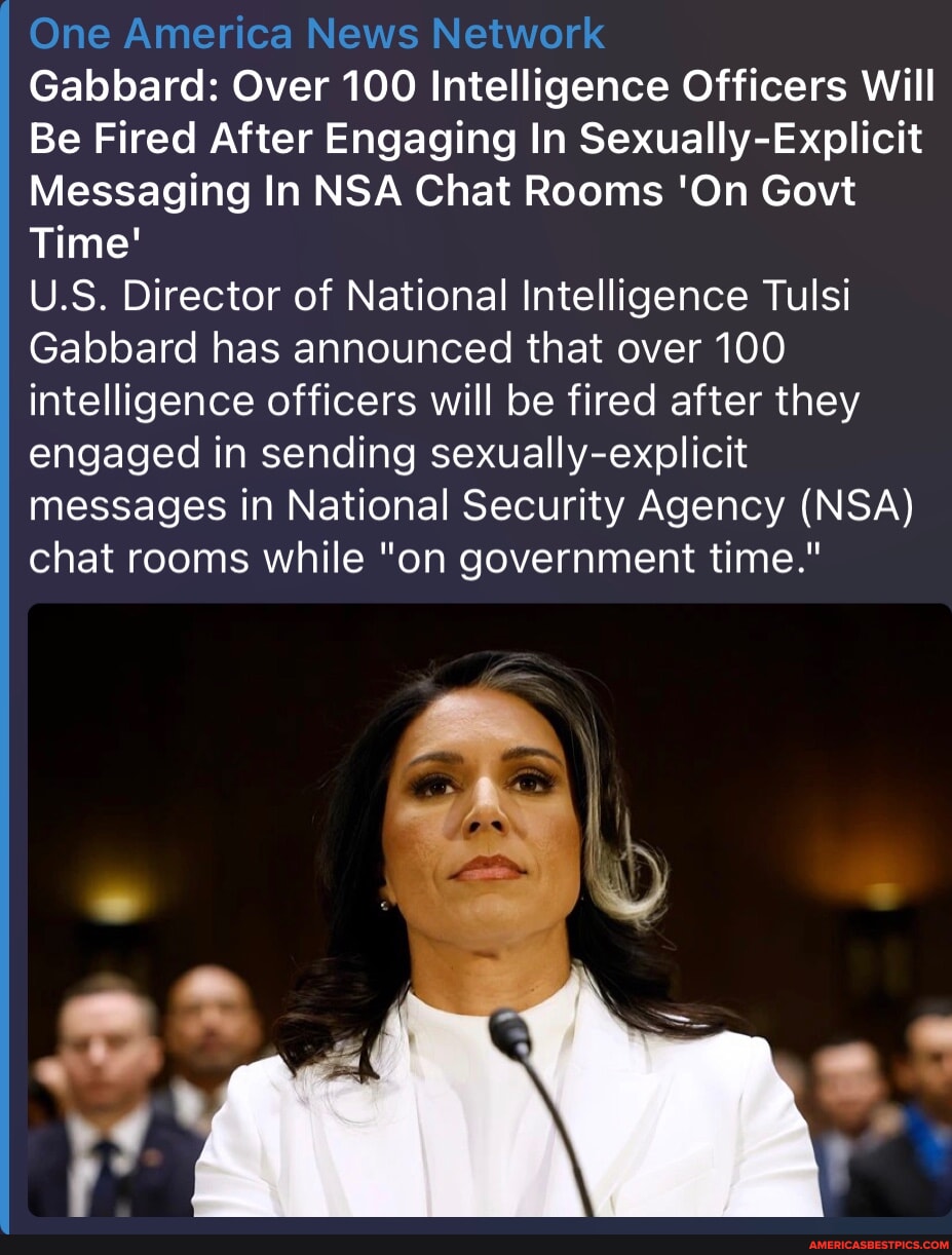 One America News Network Gabbard: Over 100 Intelligence Officers Will ...