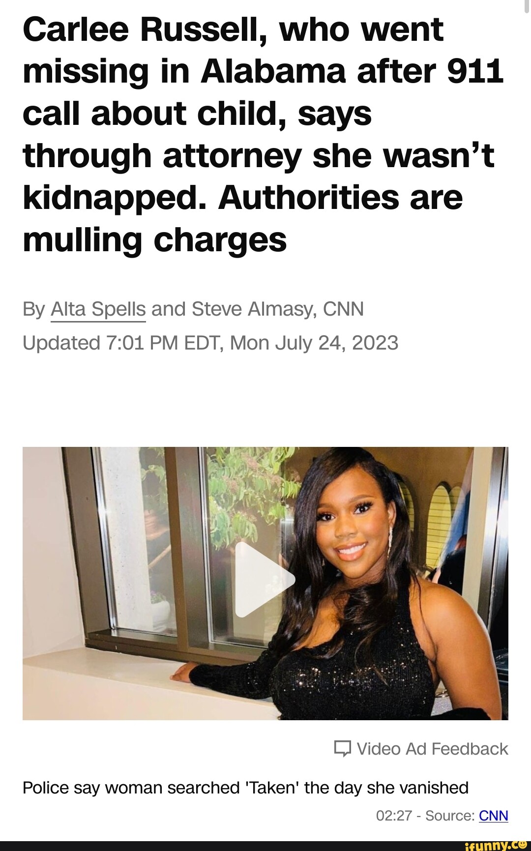 Carlee Russell, who went missing in Alabama after 911 call about child ...