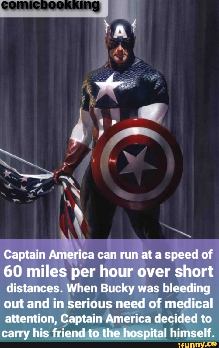 OOKIKING Captain America can run at a speed of 60 miles per hour over ...