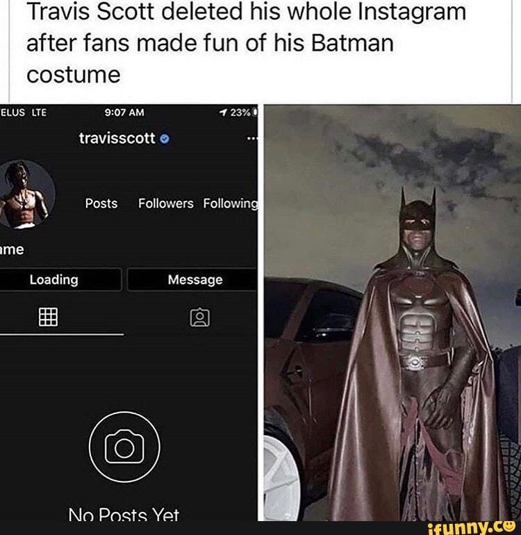 Travis Scott deleted his whole Instagram after fans made fun of his ...