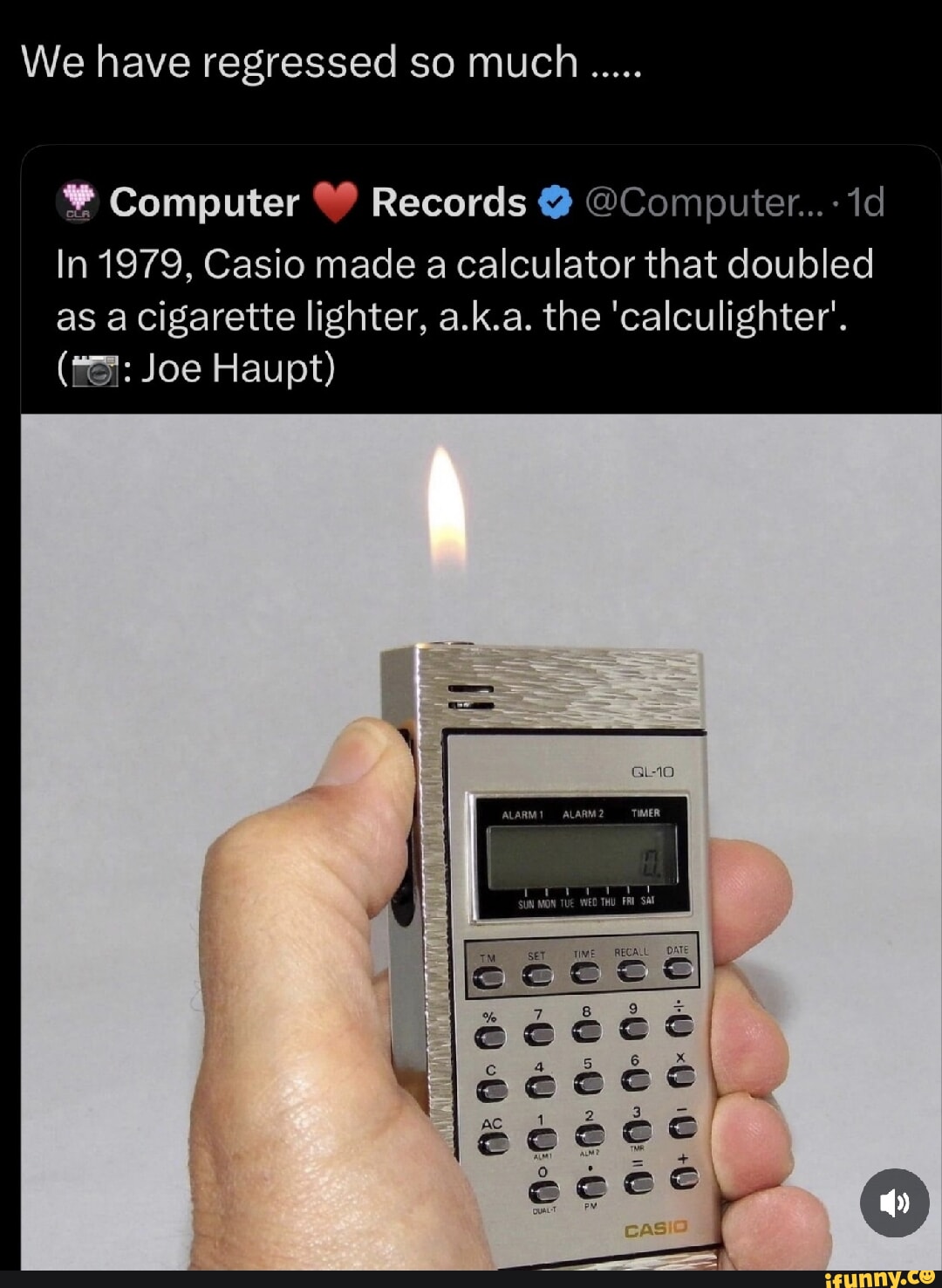 We have regressed so much Computer Records @ @Computer...: id In 1979 ...