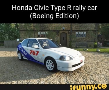 Honda Civic Type R rally car (Boeing Edition) - iFunny