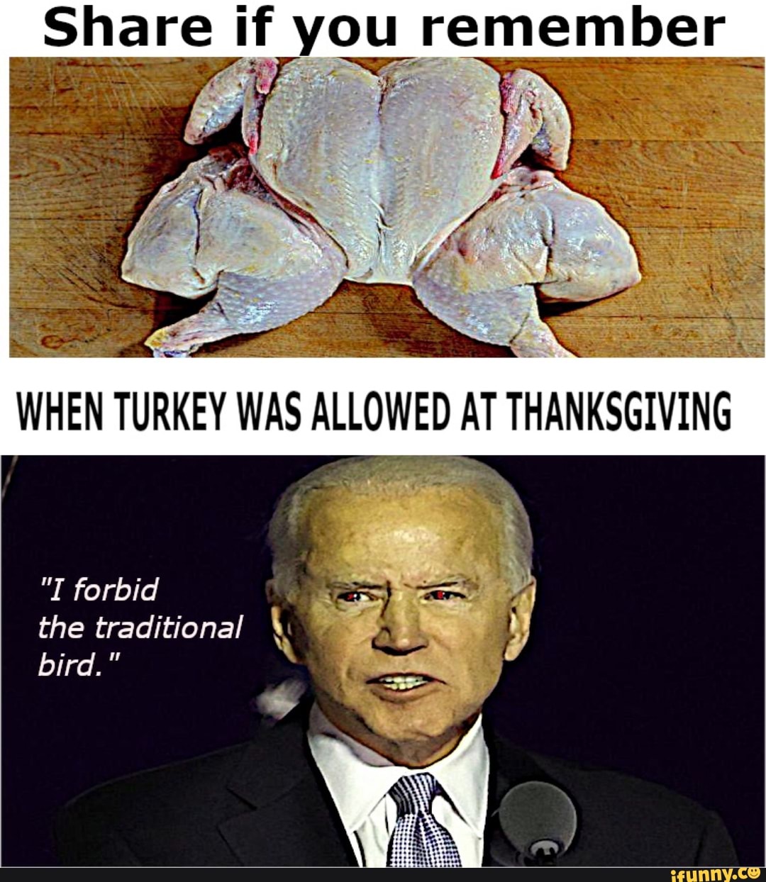Share if you remember TURKEY WAS ALLOWED forbid the traditional bird ...