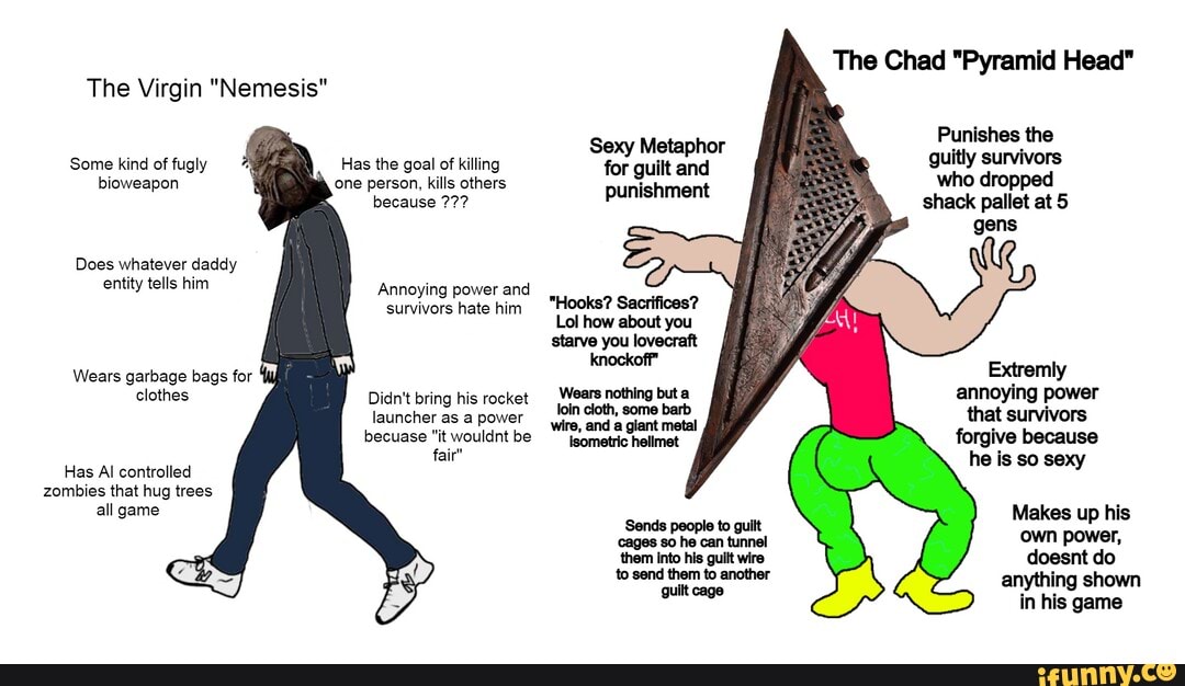 The Chad "Pyramid Head" The Virgin "Nemesis" Sexy Metaphor Punishes the ...
