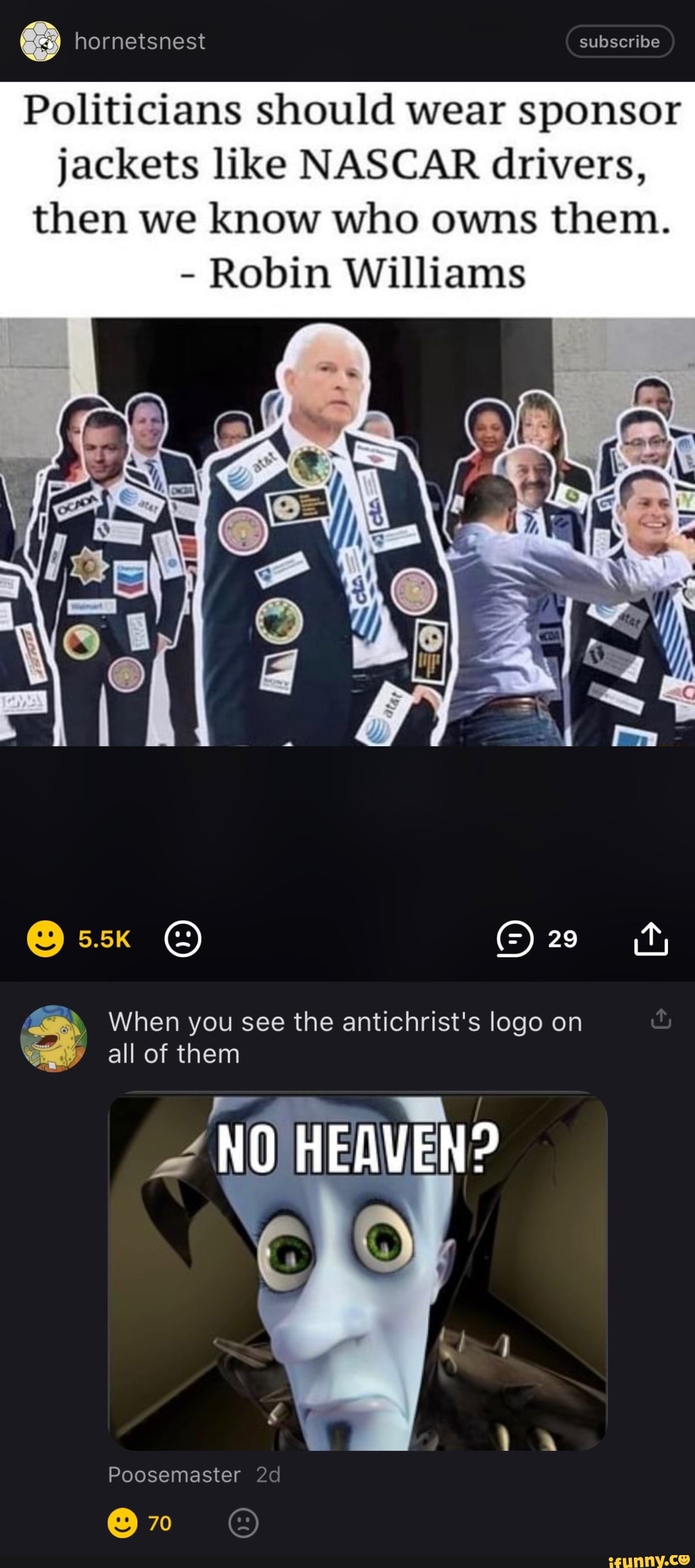 Politicians should wear sponsor jackets like NASCAR drivers, then we ...