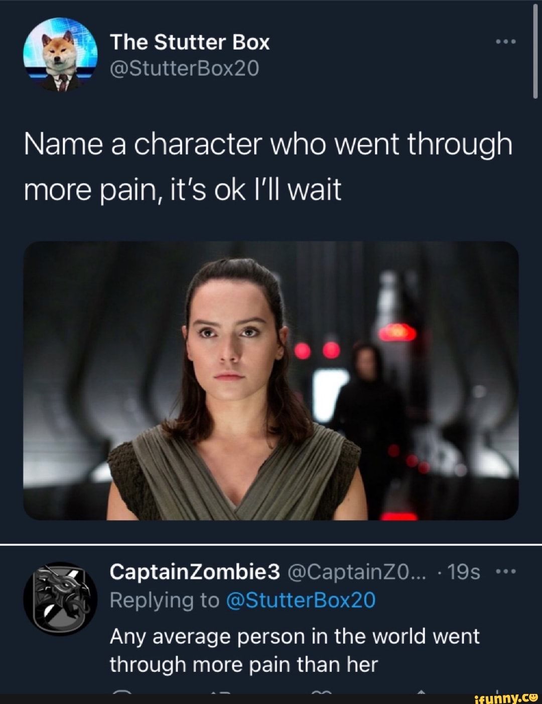 The Stutter Box @StutterBox20 Name a character who went through more ...