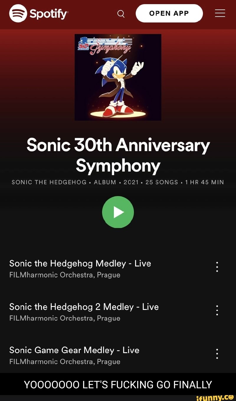 OPEN APP Sonic 30th Anniversary Symphony SONIC THE HEDGEHOG ALBUM 2021 ...