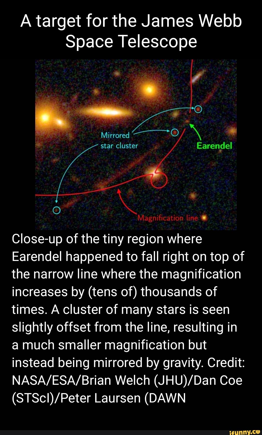 A target for the James Webb Space Telescope Mirrored star cluster ...