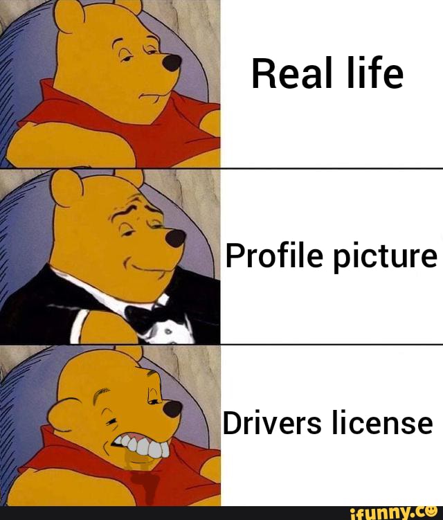 Real life Profile picture Drivers license - iFunny