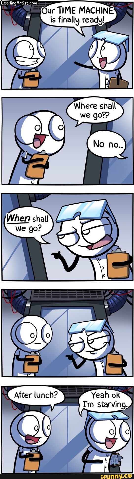 LoadingArtist.con Our TIME MACHINE When shall we or Yeah ok Tim starving, - iFunny