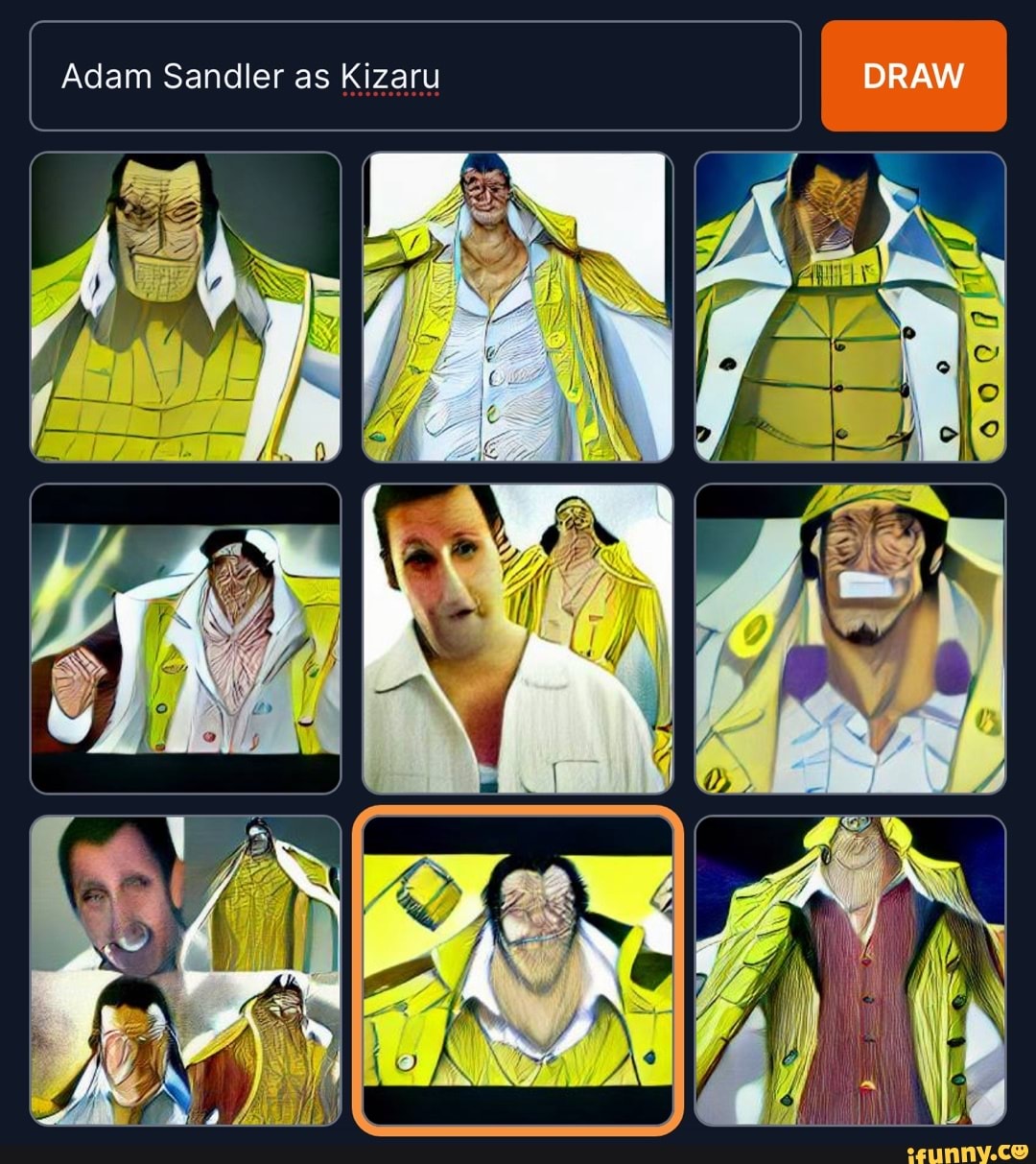 Adam Sandler and his stand ‘Blinding Lights’ - Adam Sandler as Kizaru ...