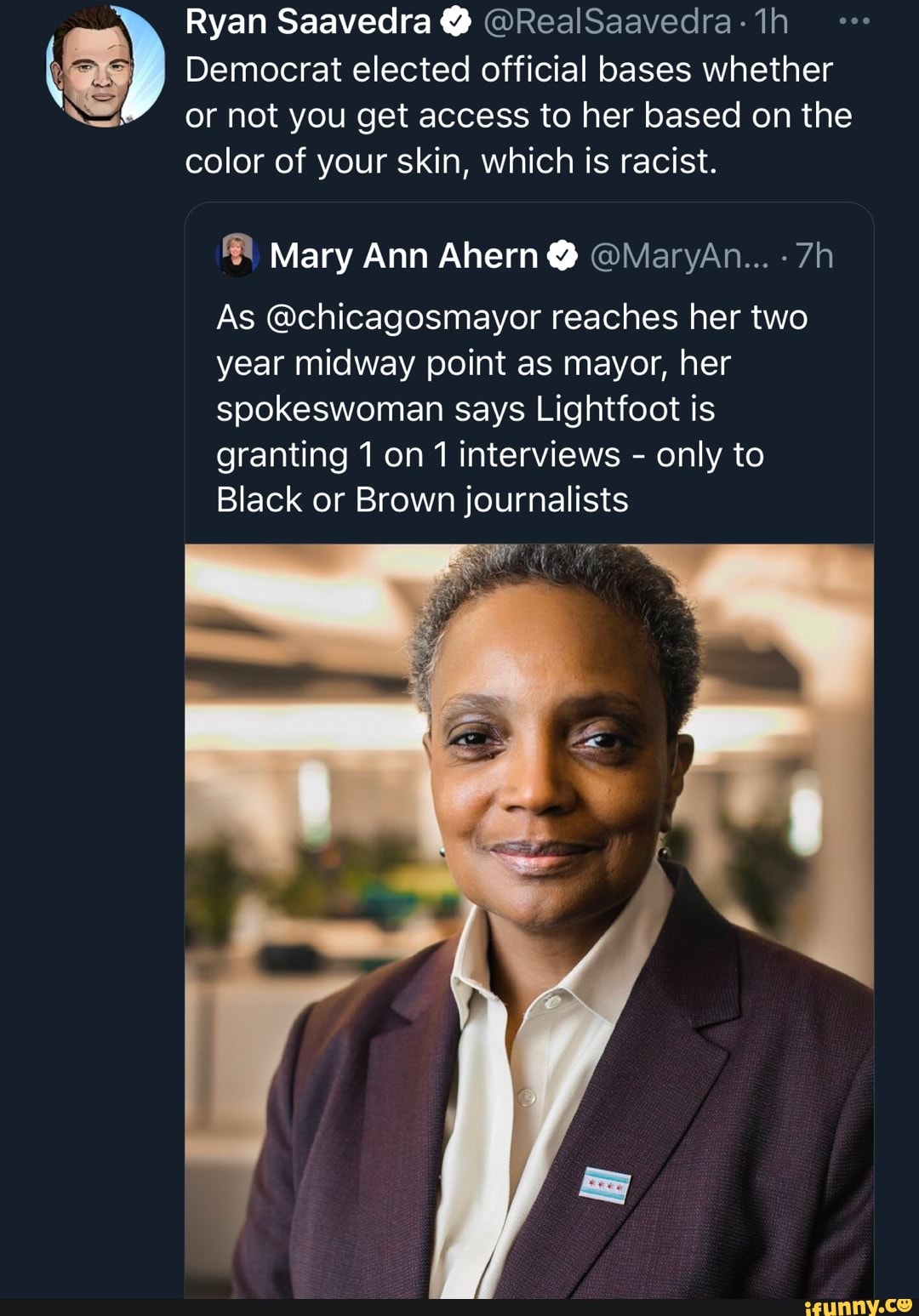 Ryan Saavedra @ @RealSaavedra-th Democrat elected official bases ...