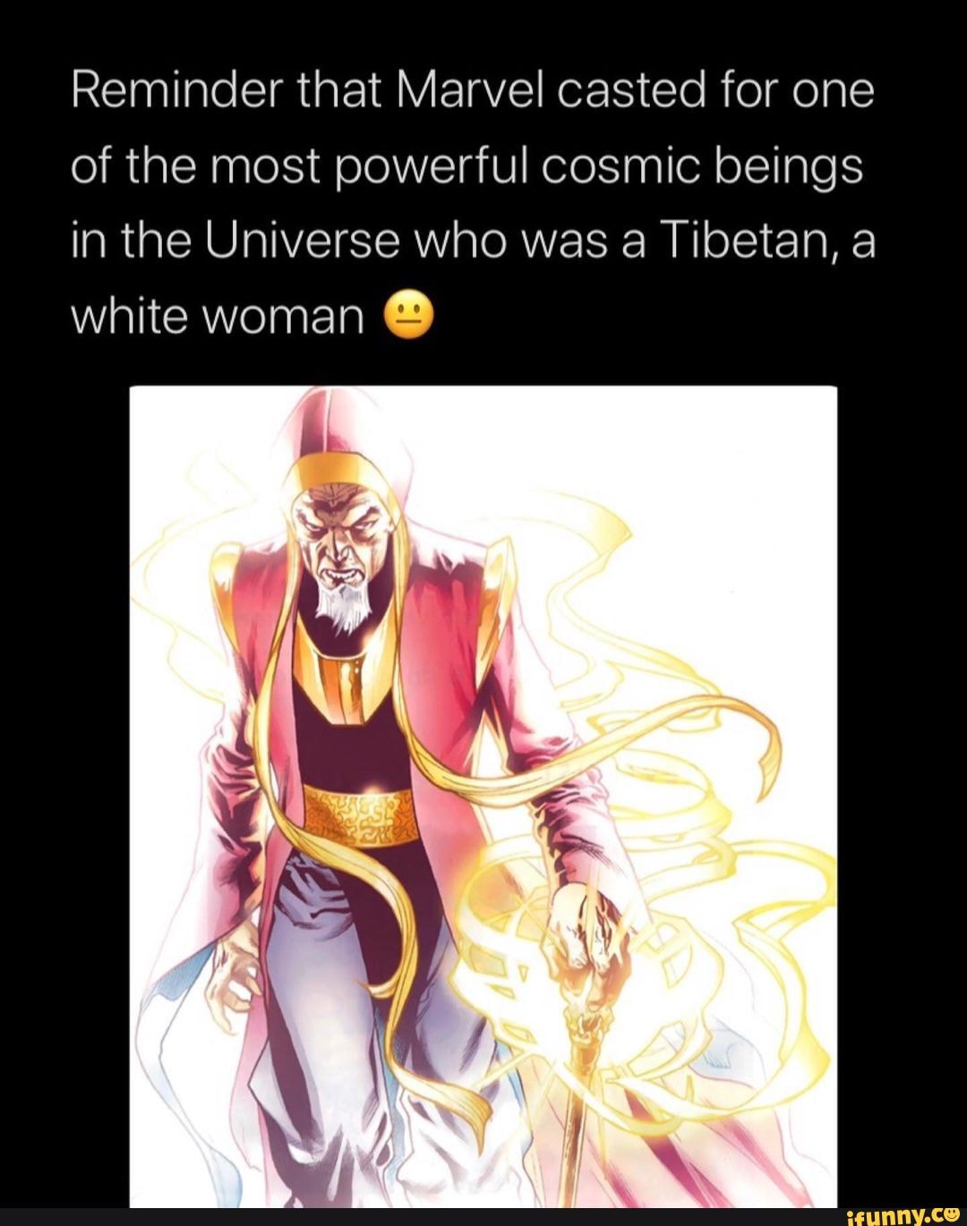 Reminder that Marvel casted for one of the most powerful cosmic beings ...