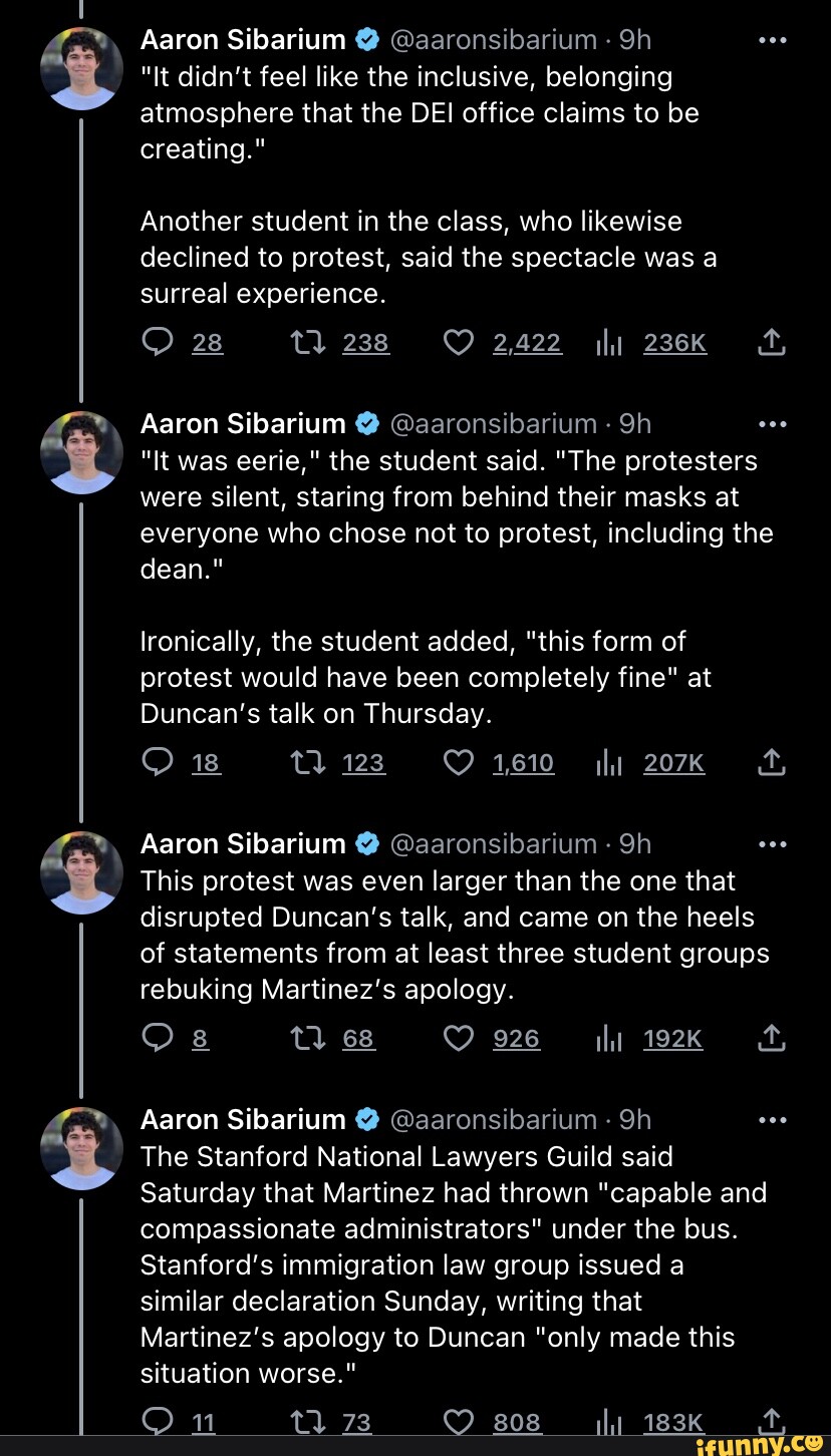 Aaron Sibarium "It didn't feel like the inclusive, belonging atmosphere ...