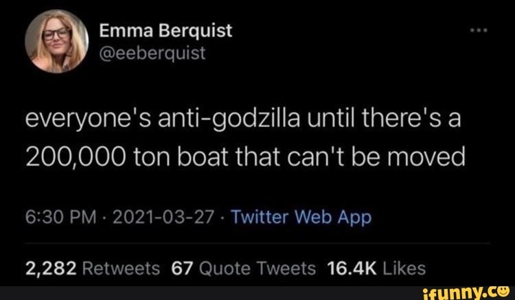 Emma Berquist @eeberquist everyone's anti-godzilla until there's a ...
