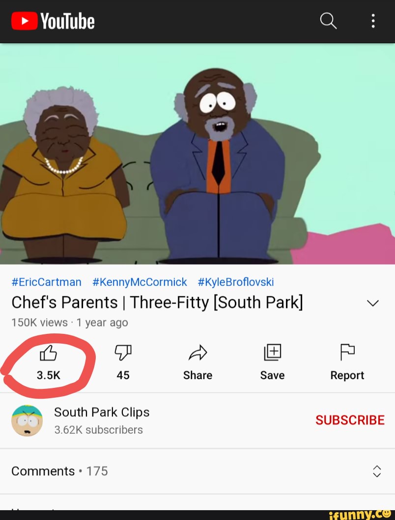 > YouTube EricCartman #KennyMcCormick #KyleBroflovski Chef's Parents I ...