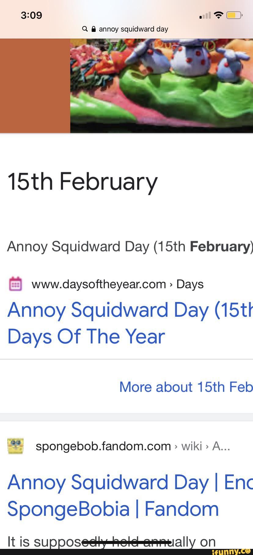 Q @ annoy squidward day 15th February Annoy Squidward Day (15th ...