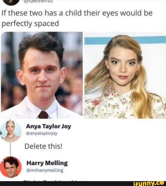 RANGE If these two has a child their eyes would be perfectly spaced ...