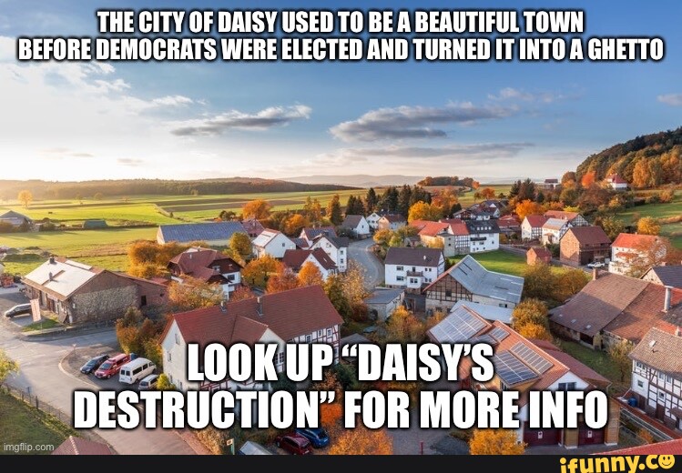 THE CITY OF DAISY USED TO BE A BEAUTIFUL TOWN BEFORE DEMOCRATS WERE ...