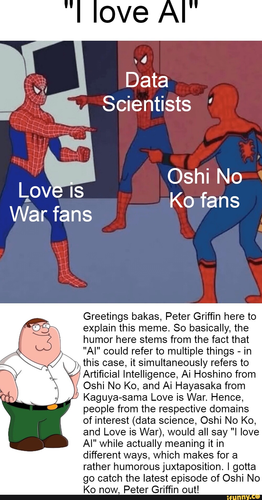 Ove Data Scientists ' Oshi No Ko fans War fans Greetings bakas, Peter ...