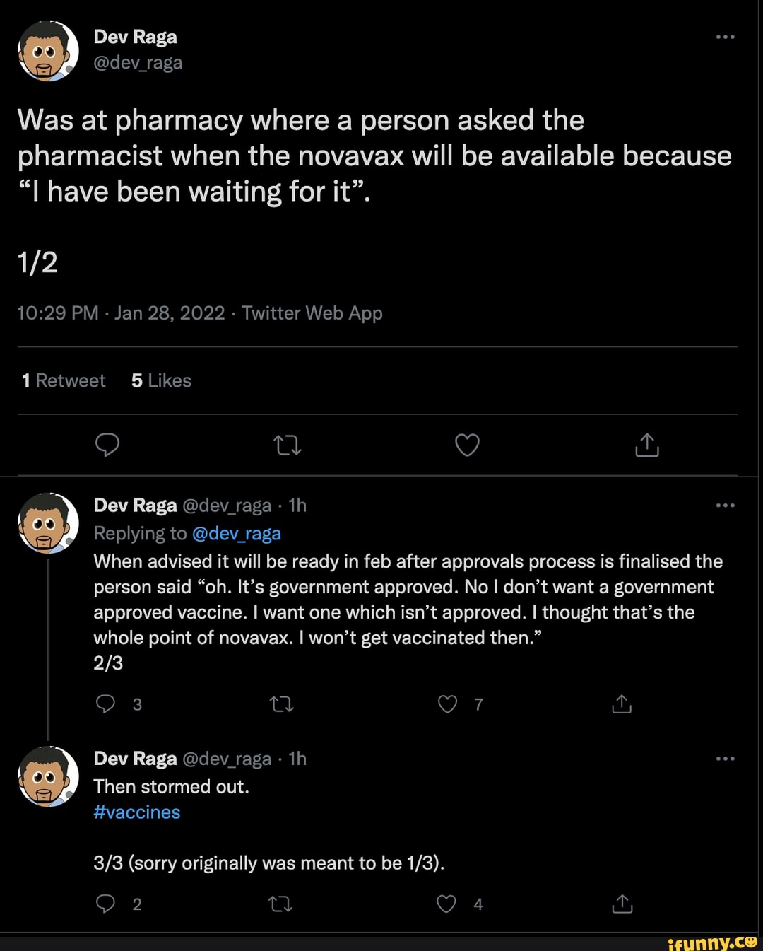 Dev Raga @dev_raga Was at pharmacy where a person asked the pharmacist ...
