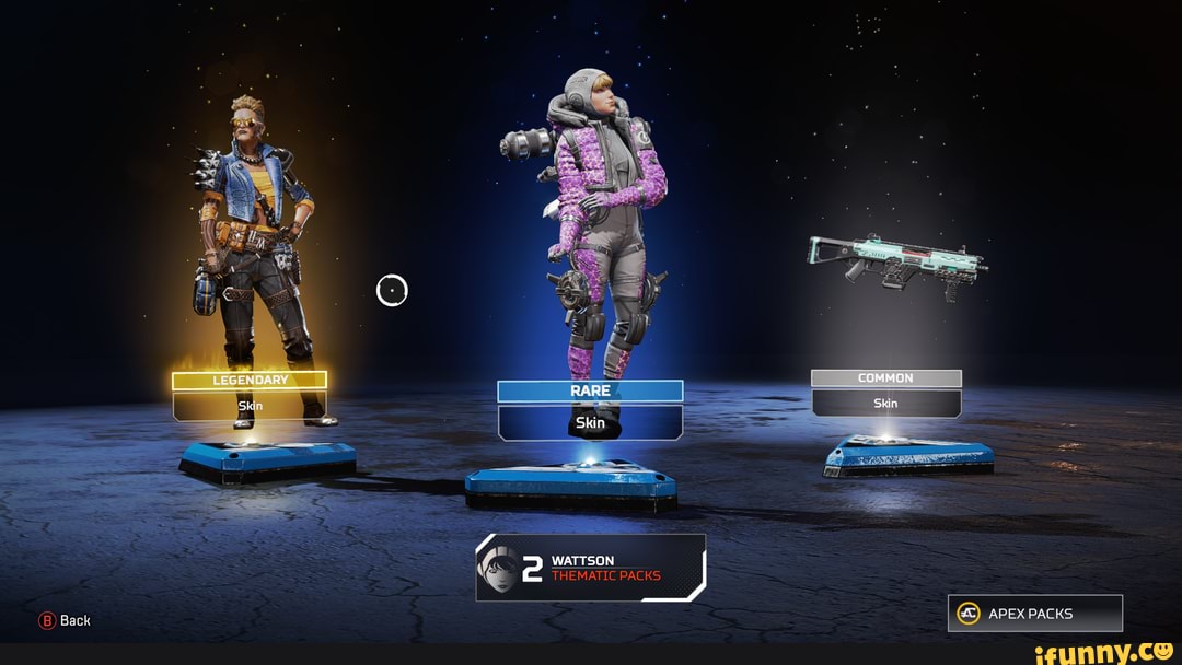 COMMON RARE WATTSON THEMATIC PACKS Back APEX PACKS - iFunny