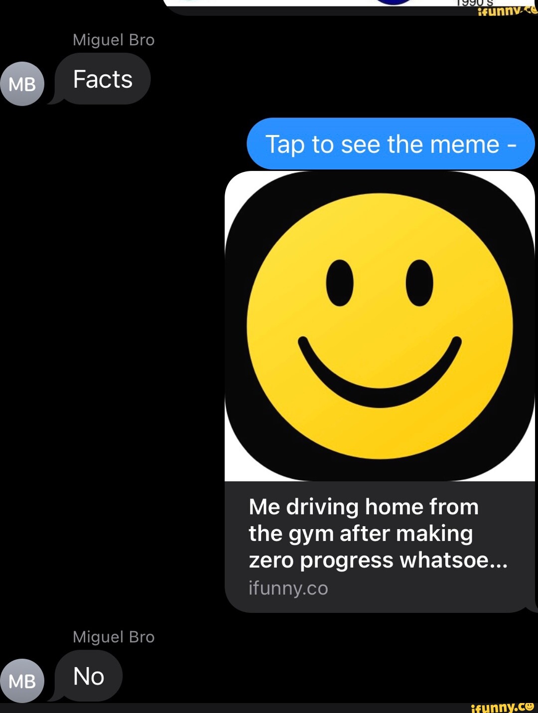 Miguel Bro Facts Tap to see the meme - Me driving home from the gym ...
