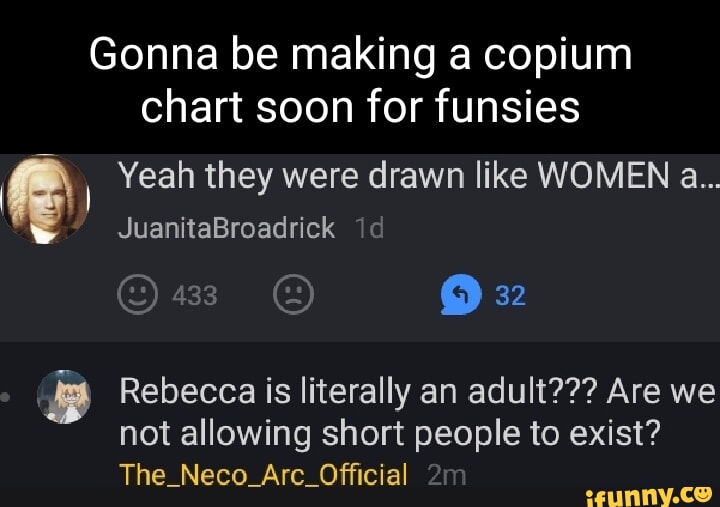 Gonna be making a copium chart soon for funsies I Yeah they were drawn ...