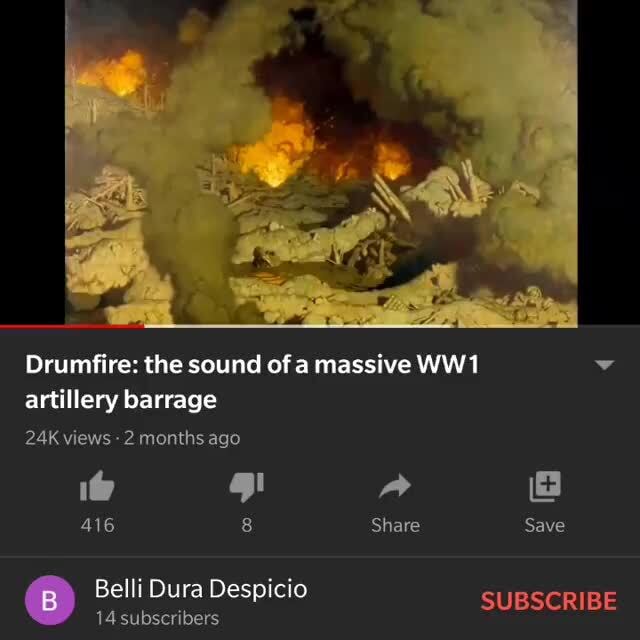 Drumfire: the sound of a massive WW1 se artillery barrage - )