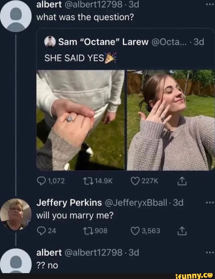 Albert @albert12798 - what was the question? @ Sam "Octane" Larew @Octa ...