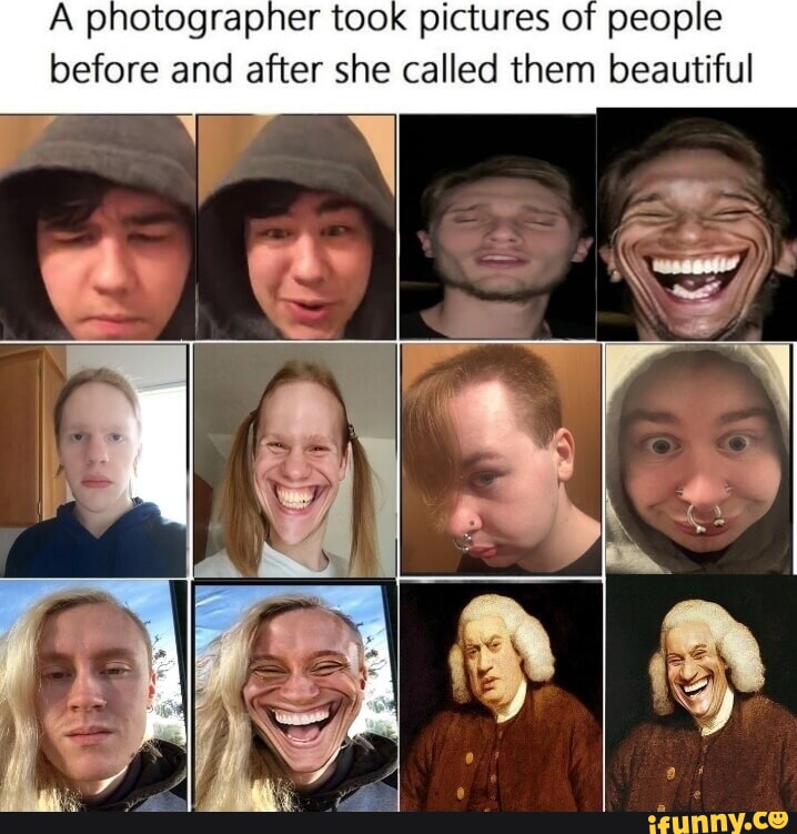 A photographer took pictures of people before and after she called them ...