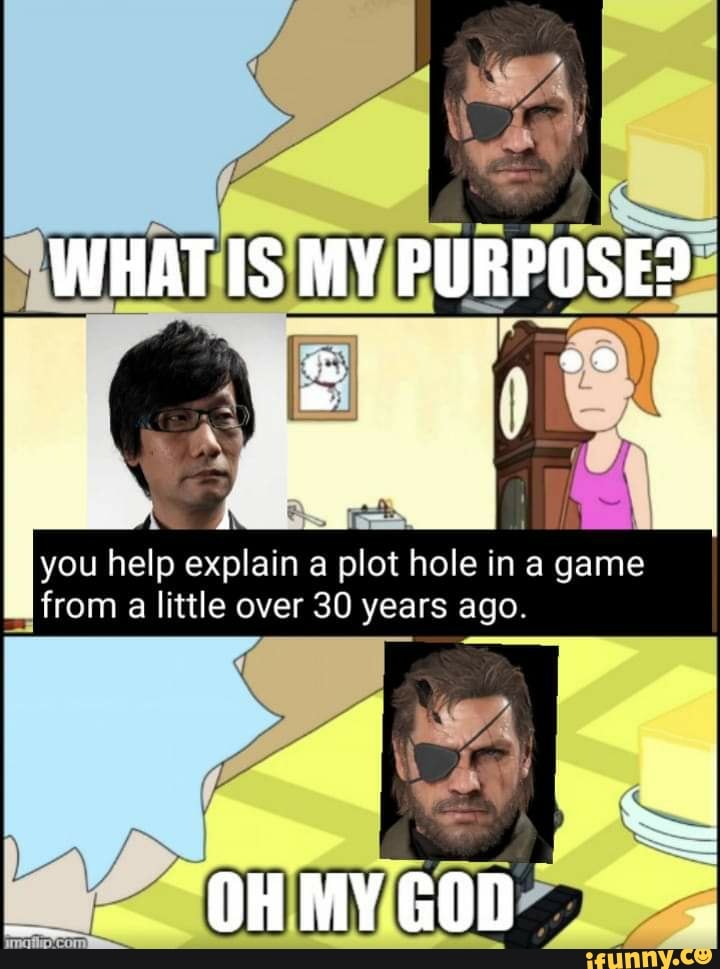 WHAT IS MY As you help explain a plot hole in a game from a little over ...