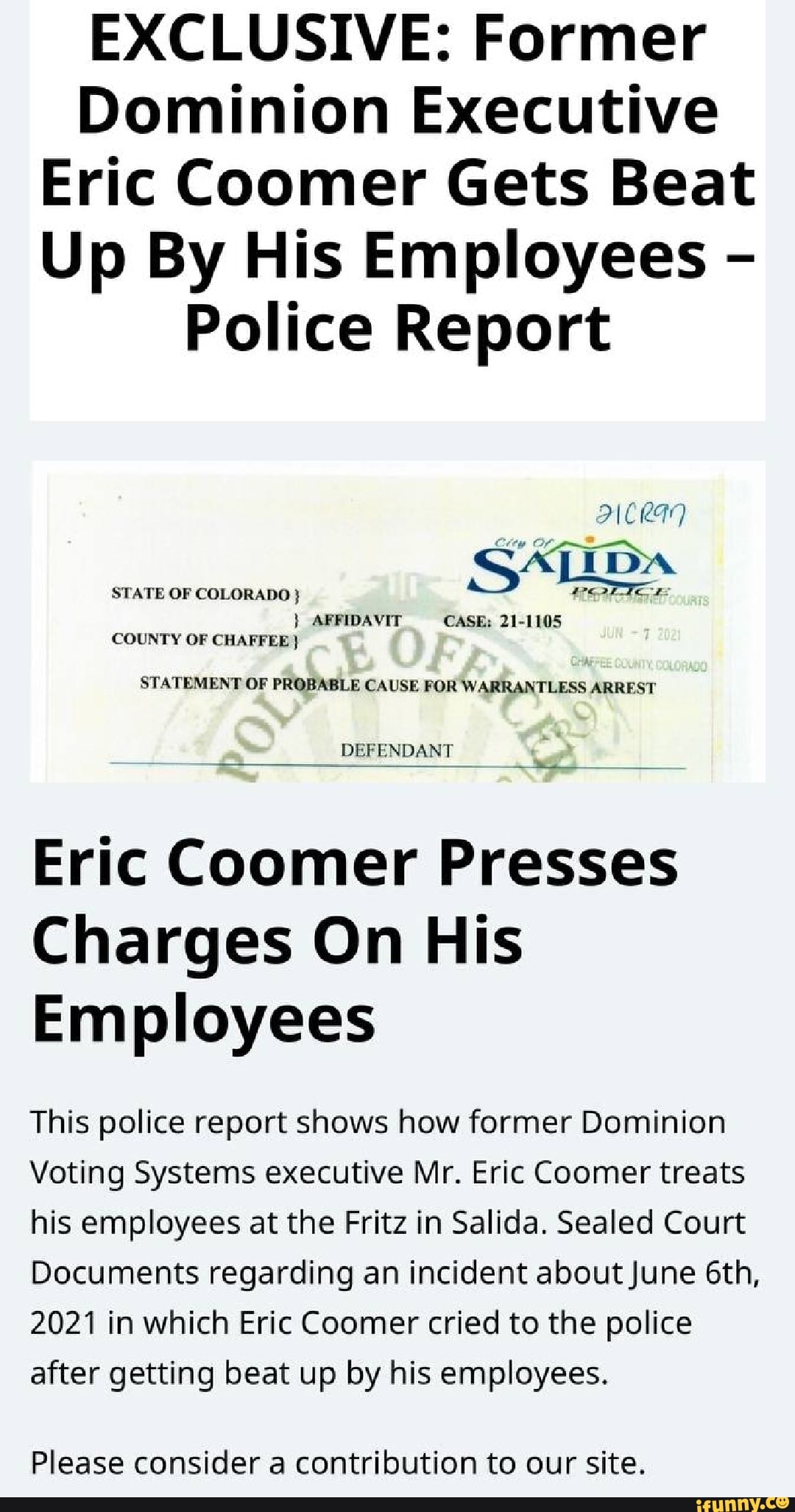 EXCLUSIVE: Former Dominion Executive Eric Coomer Gets Beat Up By His ...